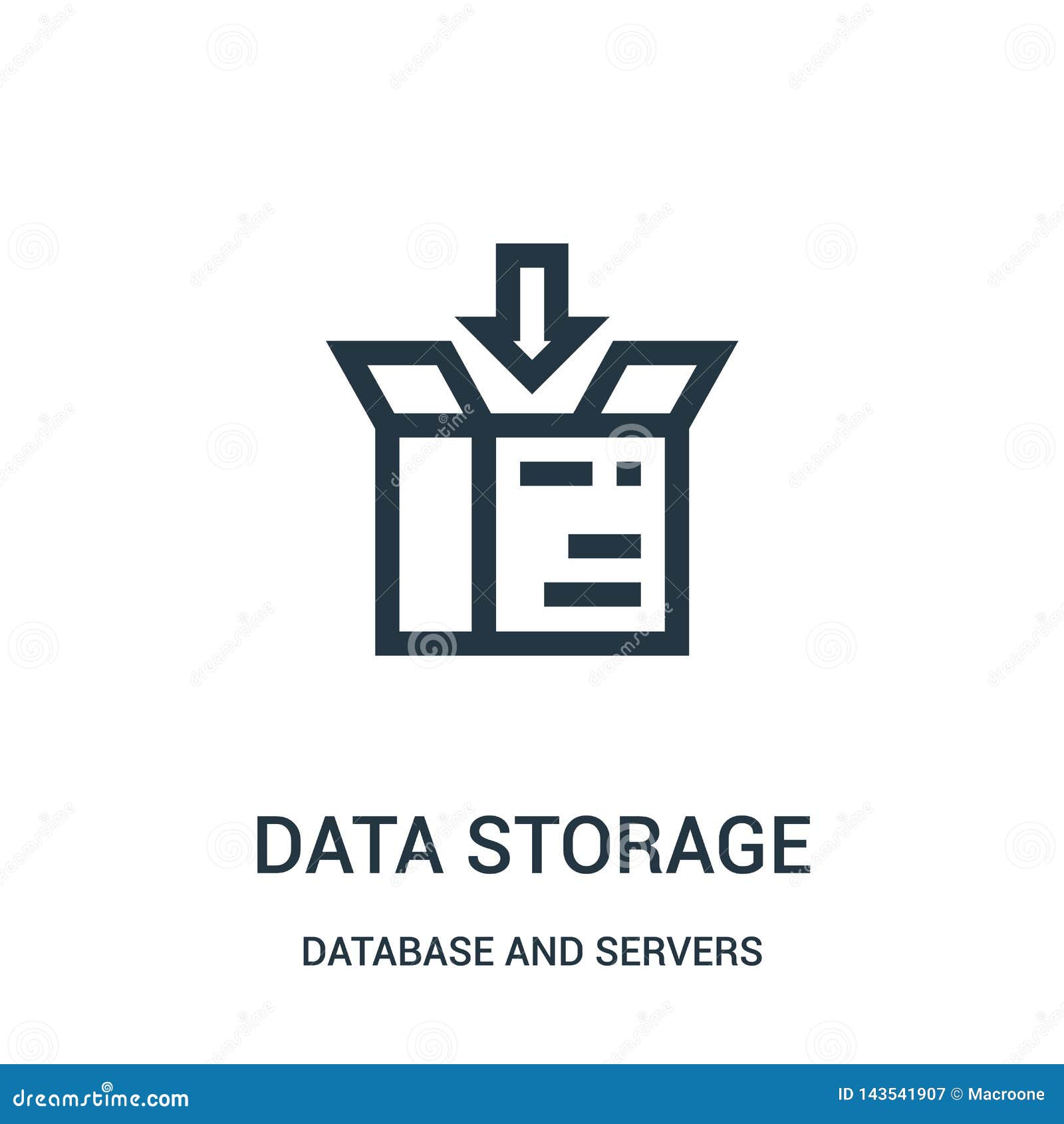 Data Storage Icon Vector From Database And Servers Collection Thin Line Data Storage Outline 1445
