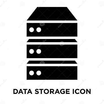 Data Storage Icon Vector Isolated on White Background, Logo Concept of ...