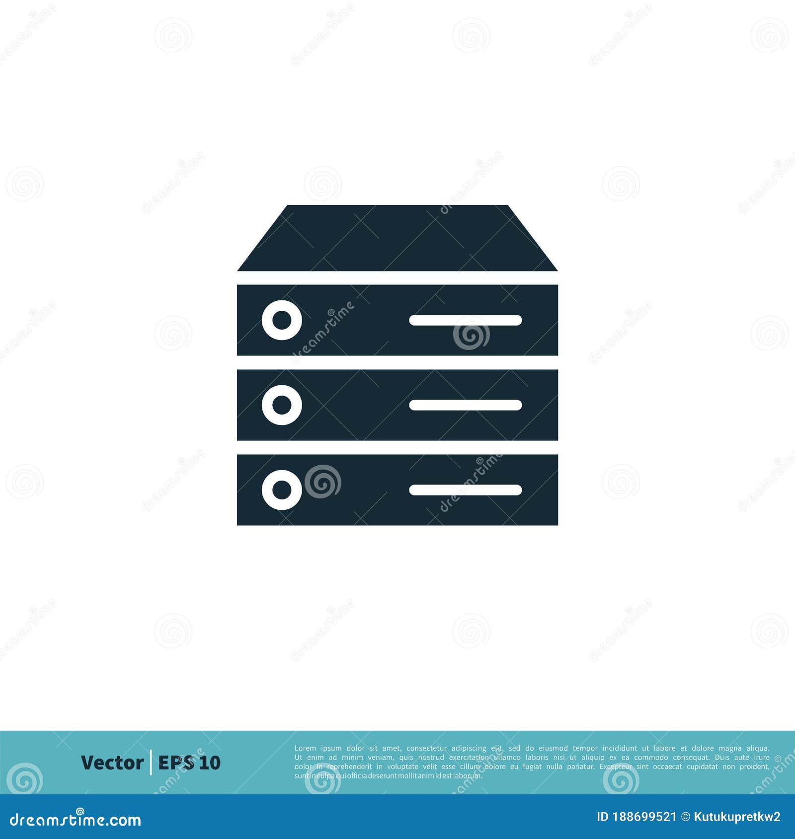 Data Storage Icon Vector Logo Template Illustration Design. Vector EPS ...