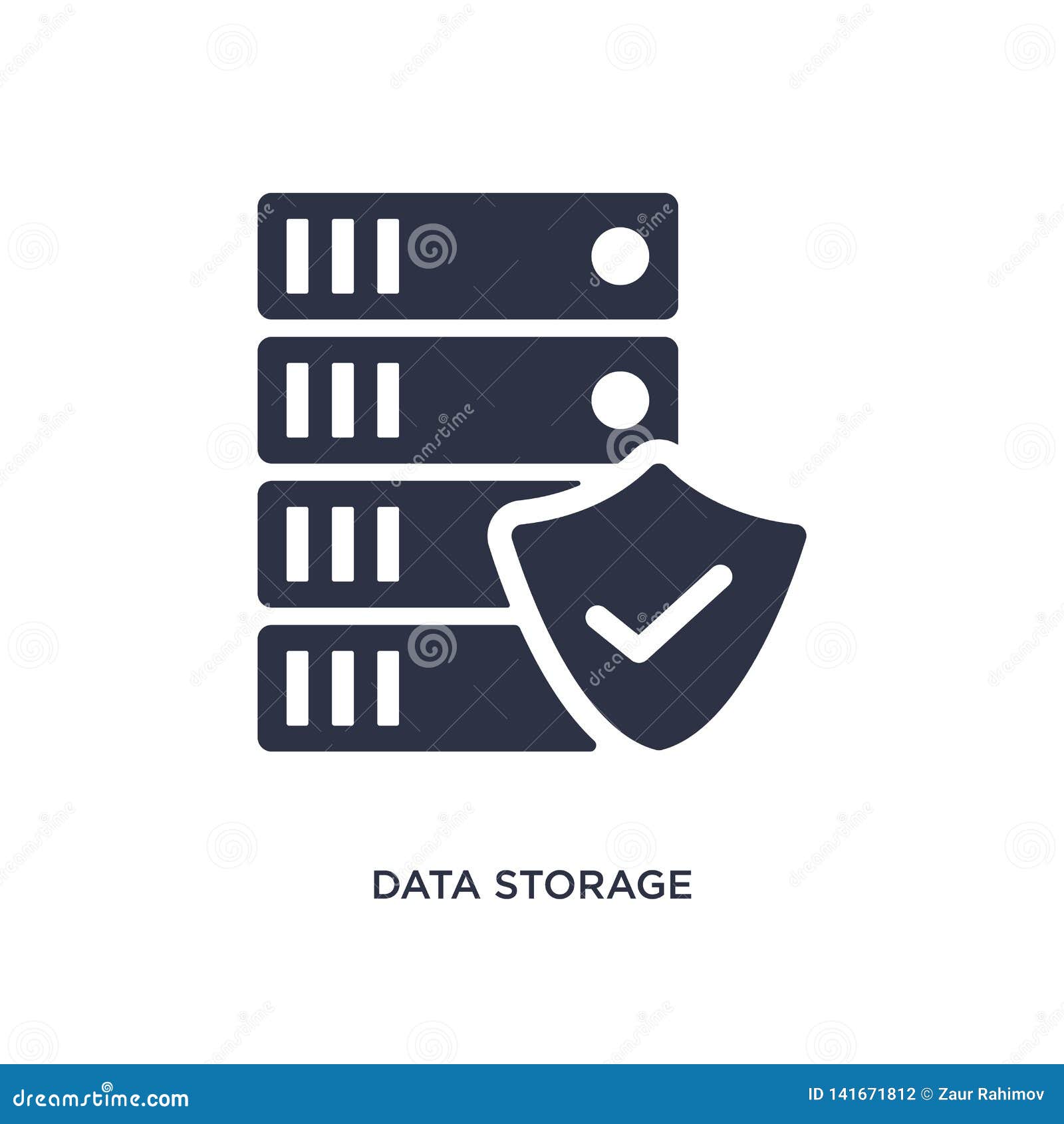 Data Storage Icon on White Background. Simple Element Illustration from ...