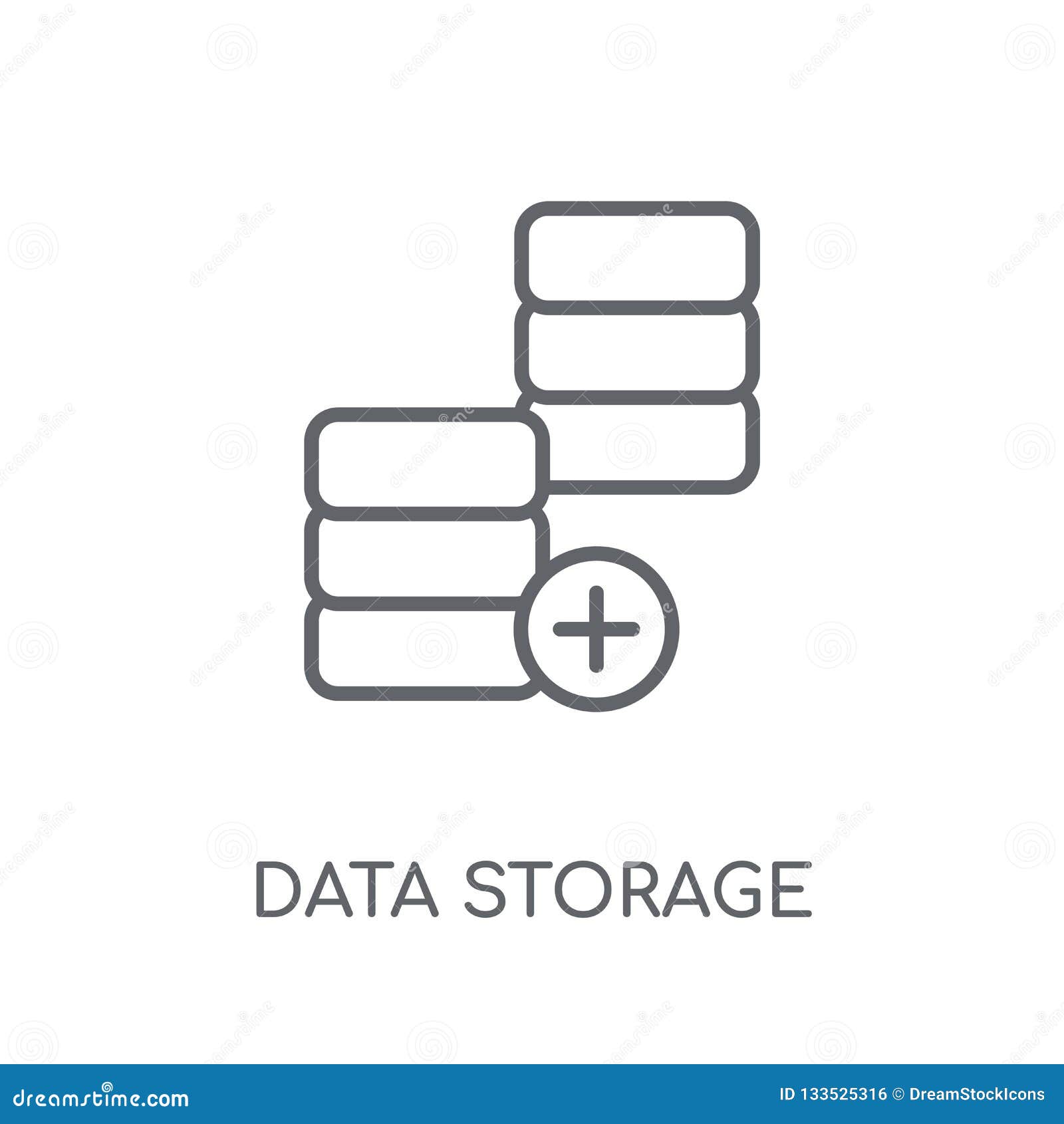 Data Storage Linear Icon. Modern Outline Data Storage Logo Conce Stock ...
