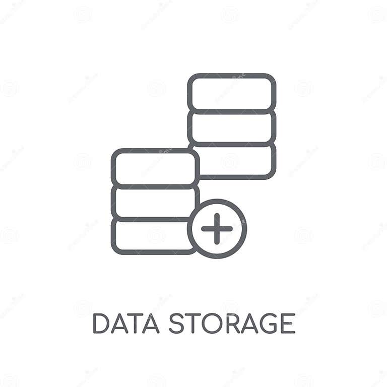 Data Storage Linear Icon. Modern Outline Data Storage Logo Conce Stock ...