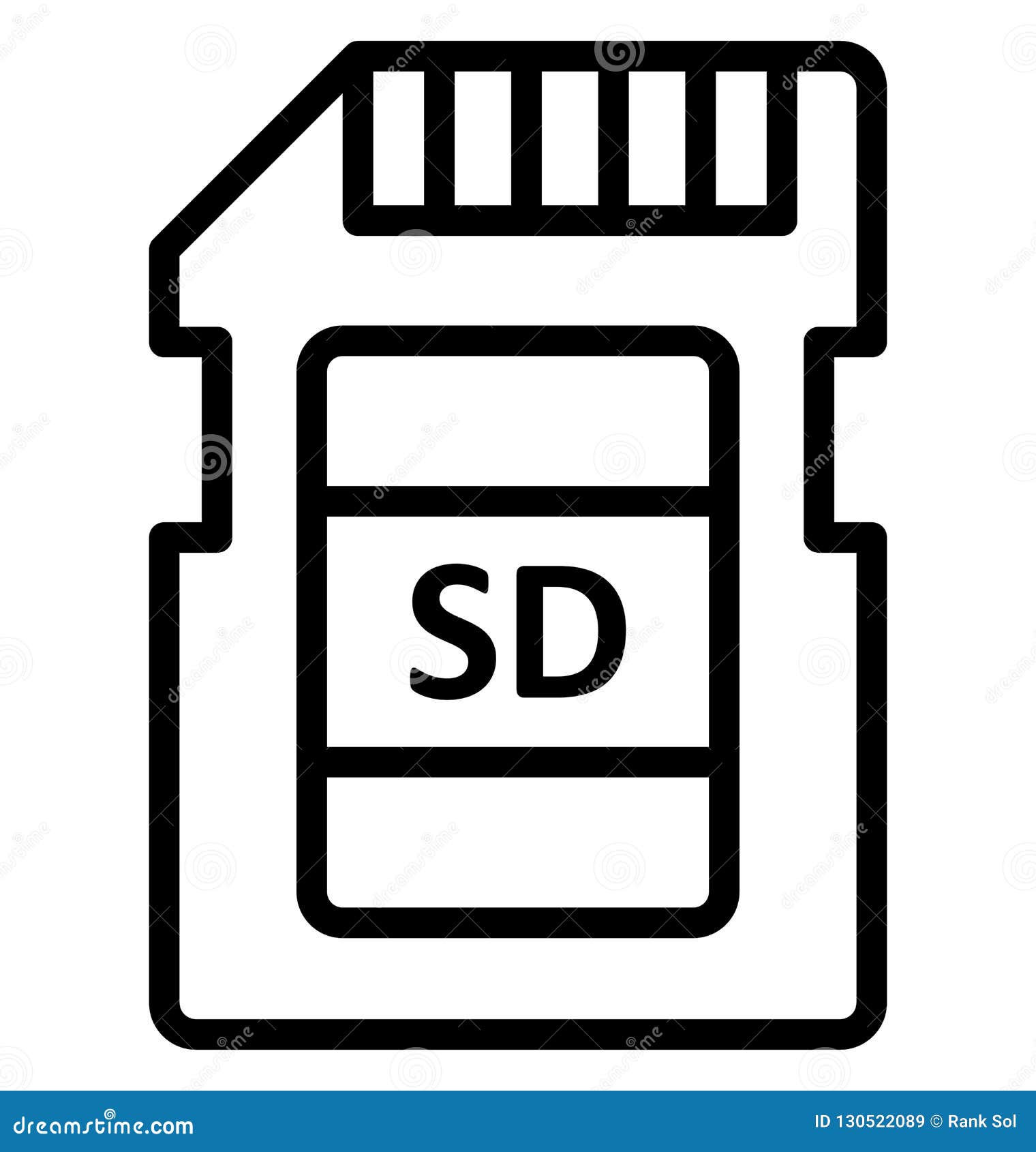 Data Storage, Memory Card Isolated Vector Icon that Can Be Easily ...