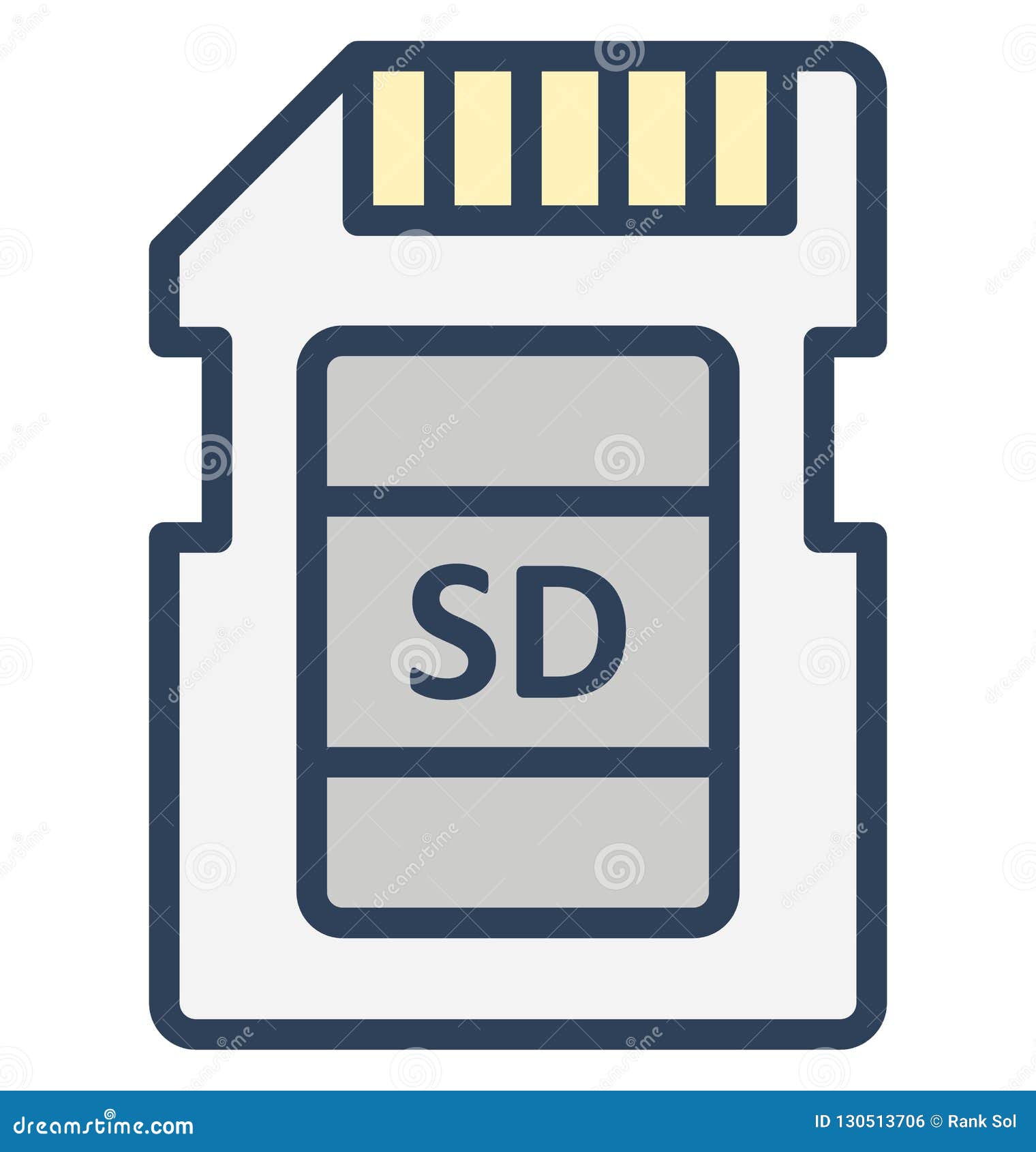 Data Storage, Memory Card Isolated Vector Icon that Can Be Easily ...
