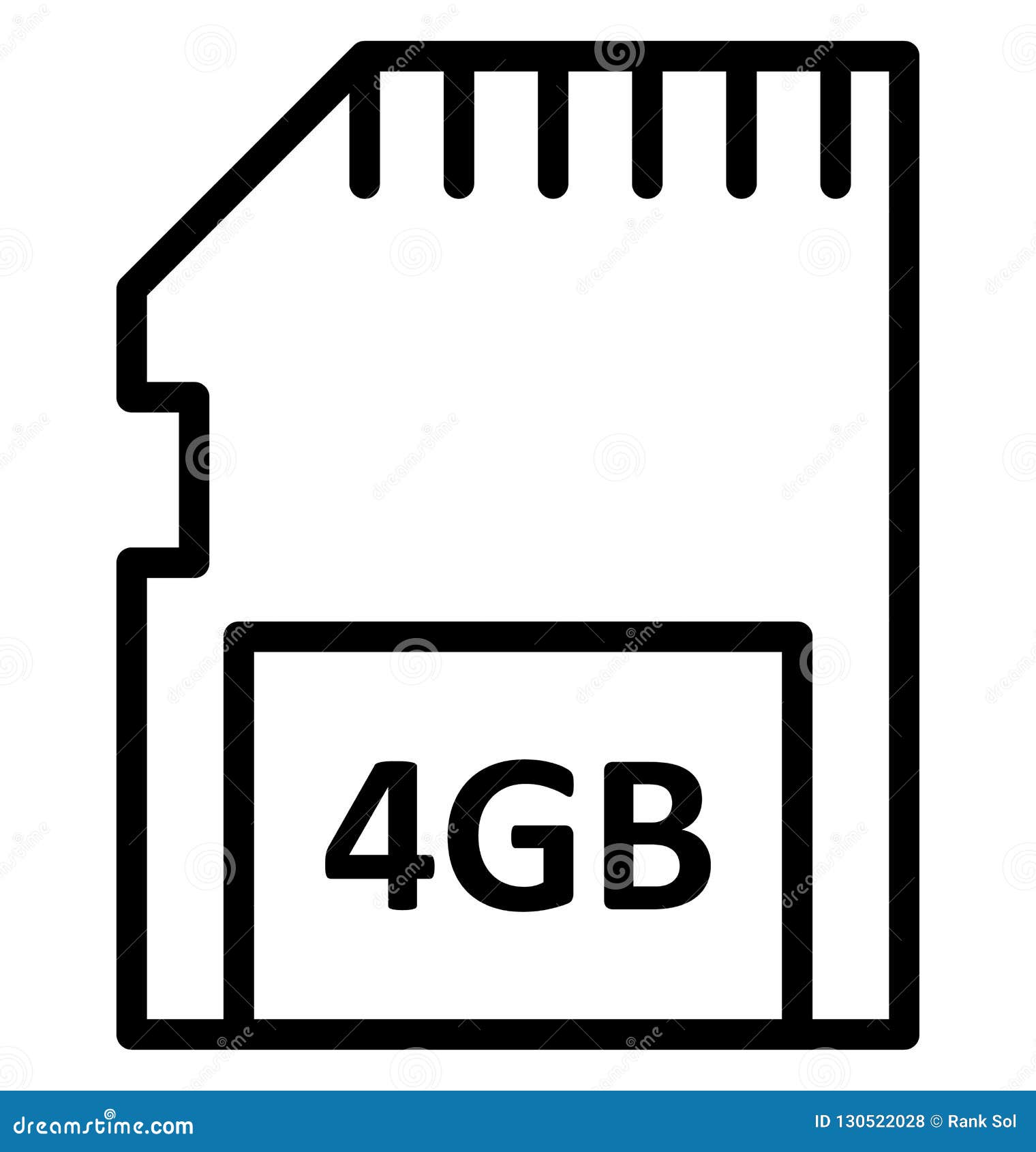 Data Storage, Memory Card Isolated Vector Icon that Can Be Easily ...