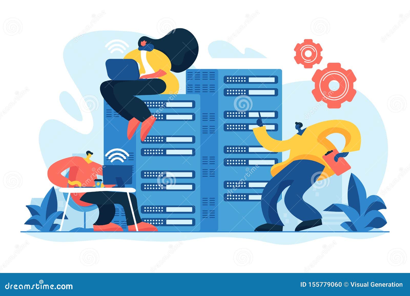 System Administration Concept Vector Illustration Stock Vector