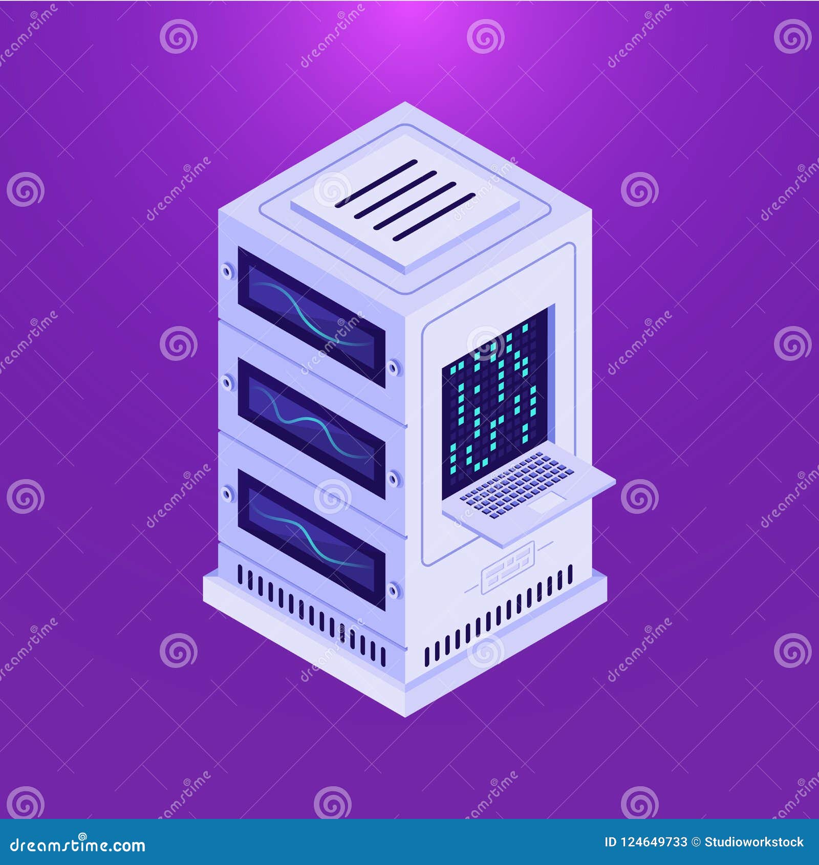 Data storage on purple stock illustration. Illustration of hosting ...