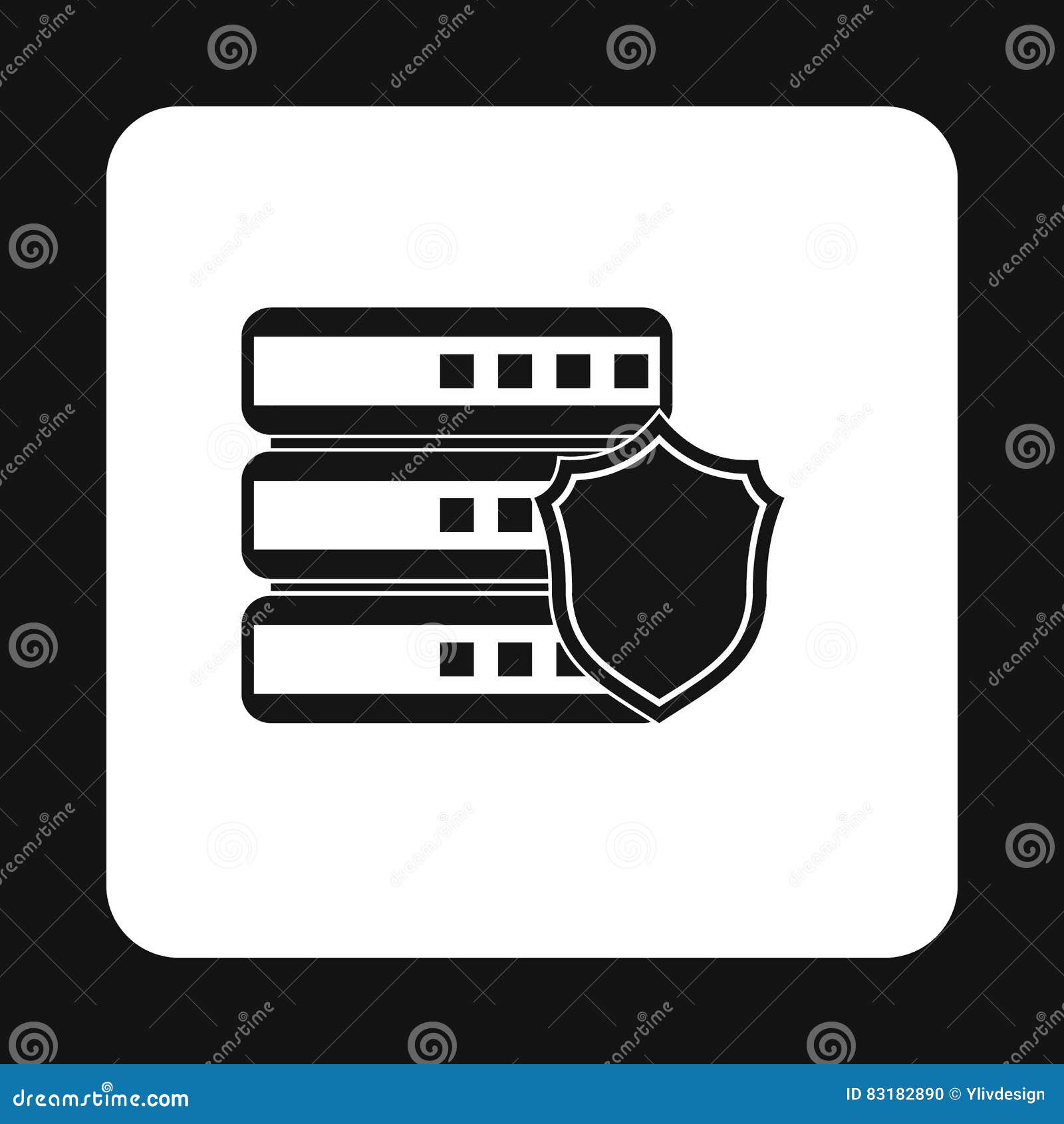 Data Storage Security Icon, Simple Style Stock Vector - Illustration of ...