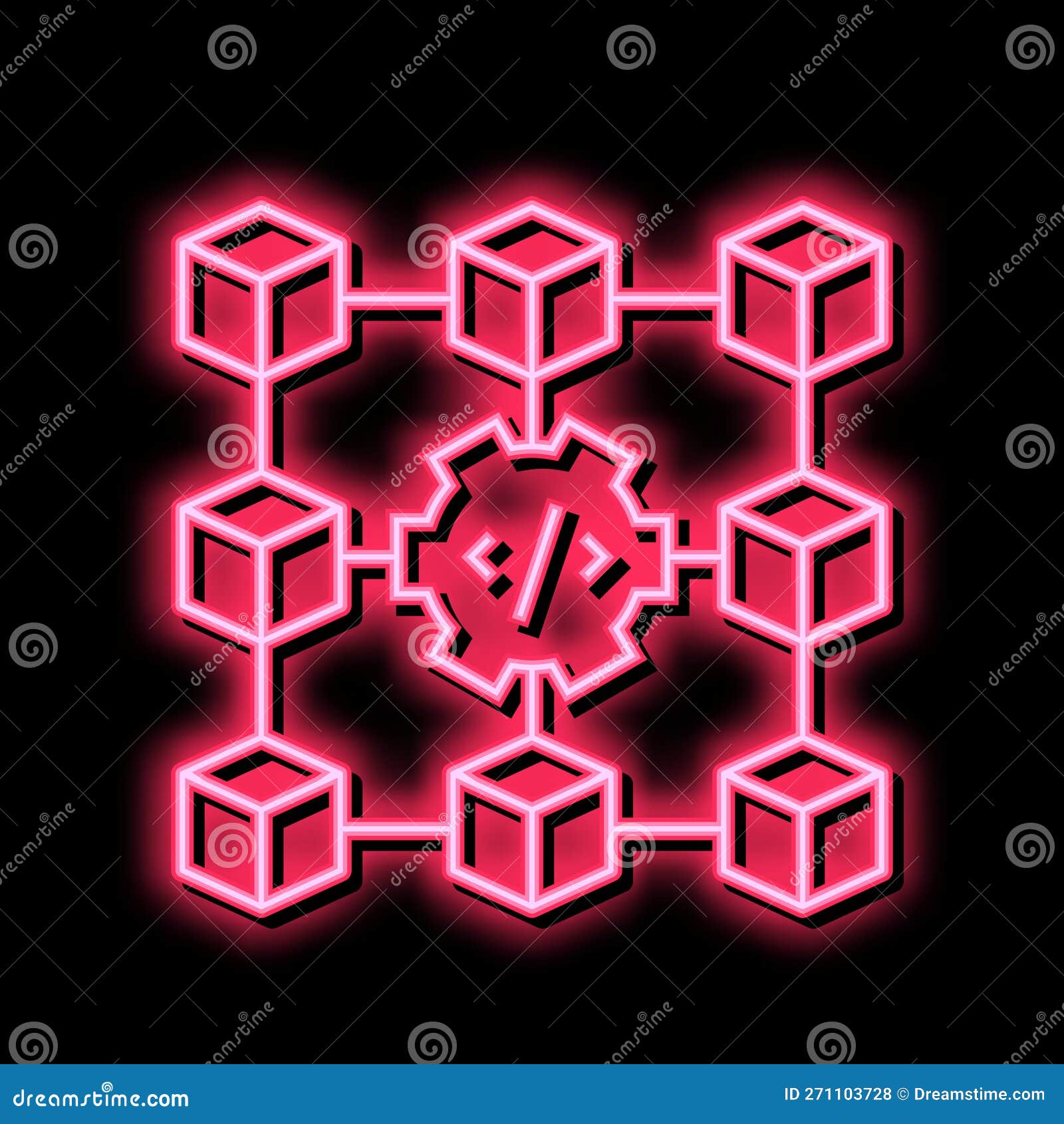 Data Store Equipment Neon Glow Icon Illustration Stock Vector ...