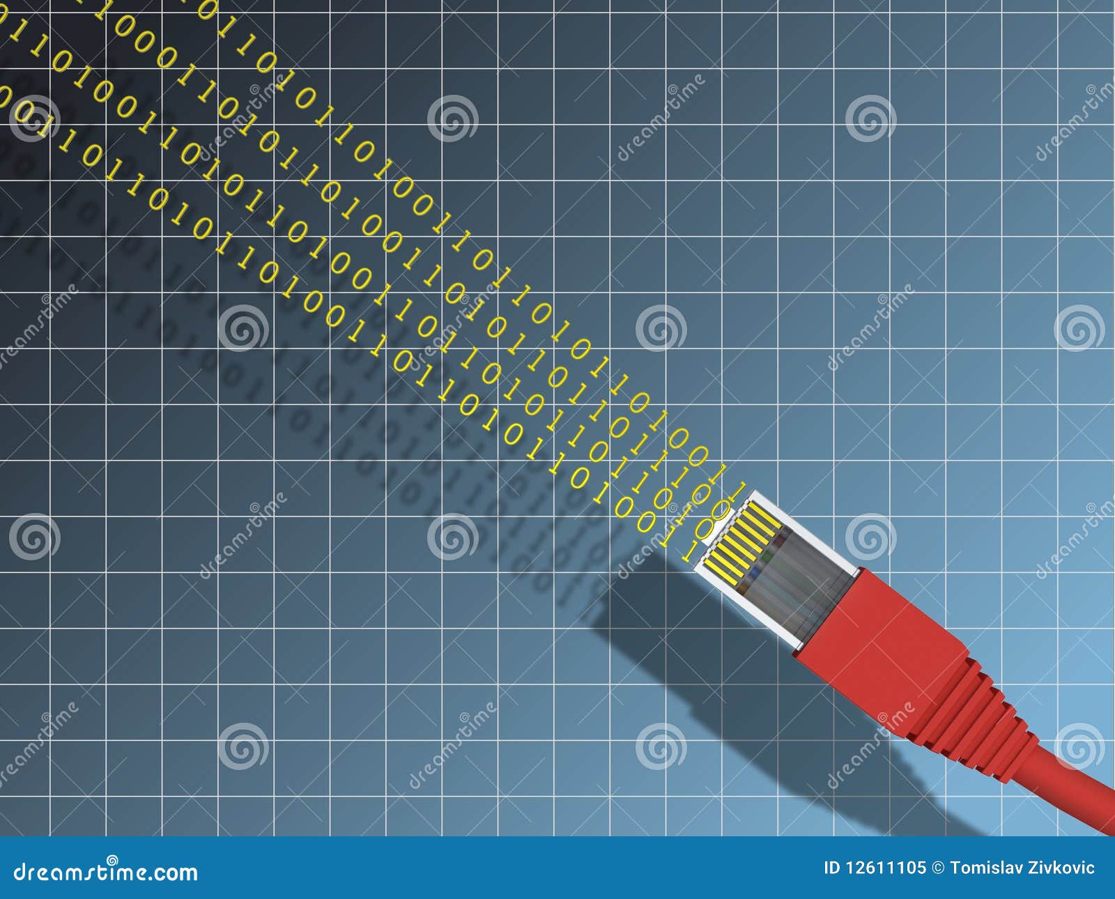 Data stream stock illustration. Illustration of plug - 12611105