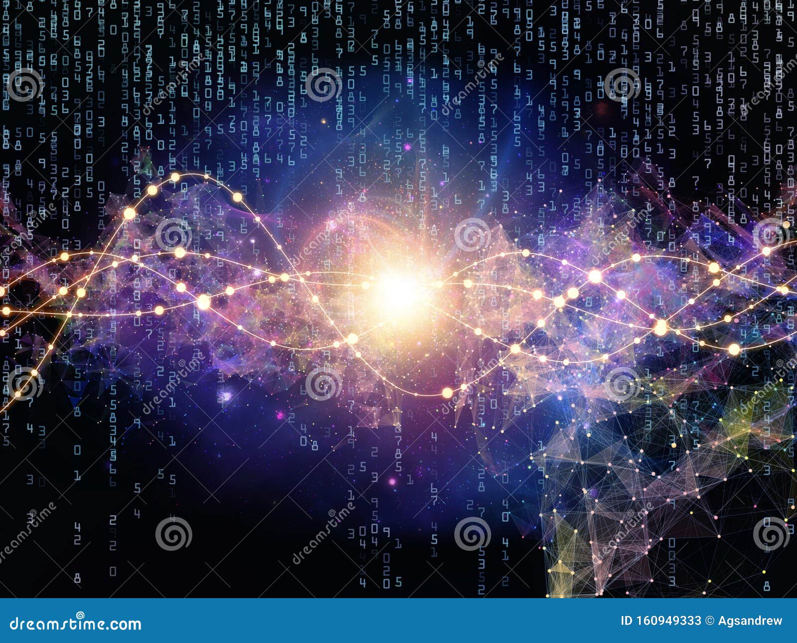 Data Stream background stock illustration. Illustration of integer ...