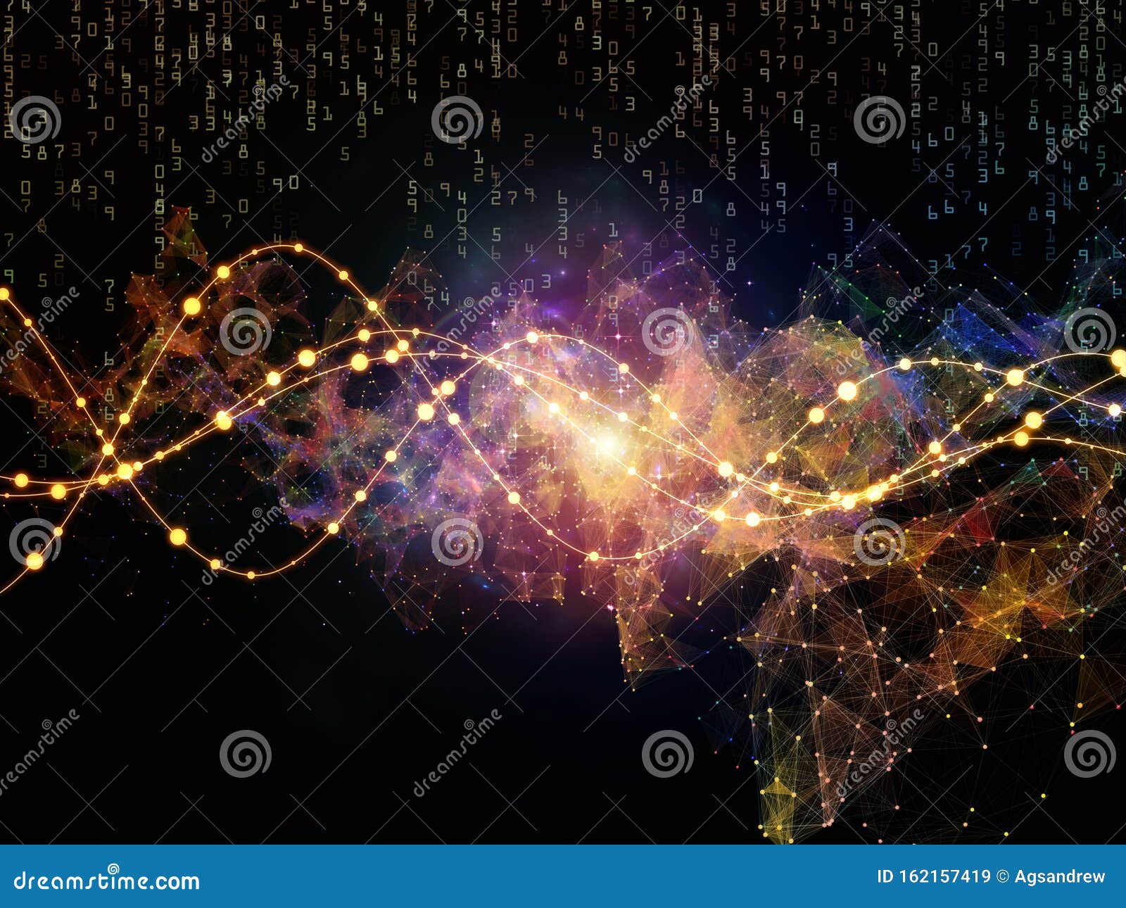 Data Stream background stock illustration. Illustration of circuit ...