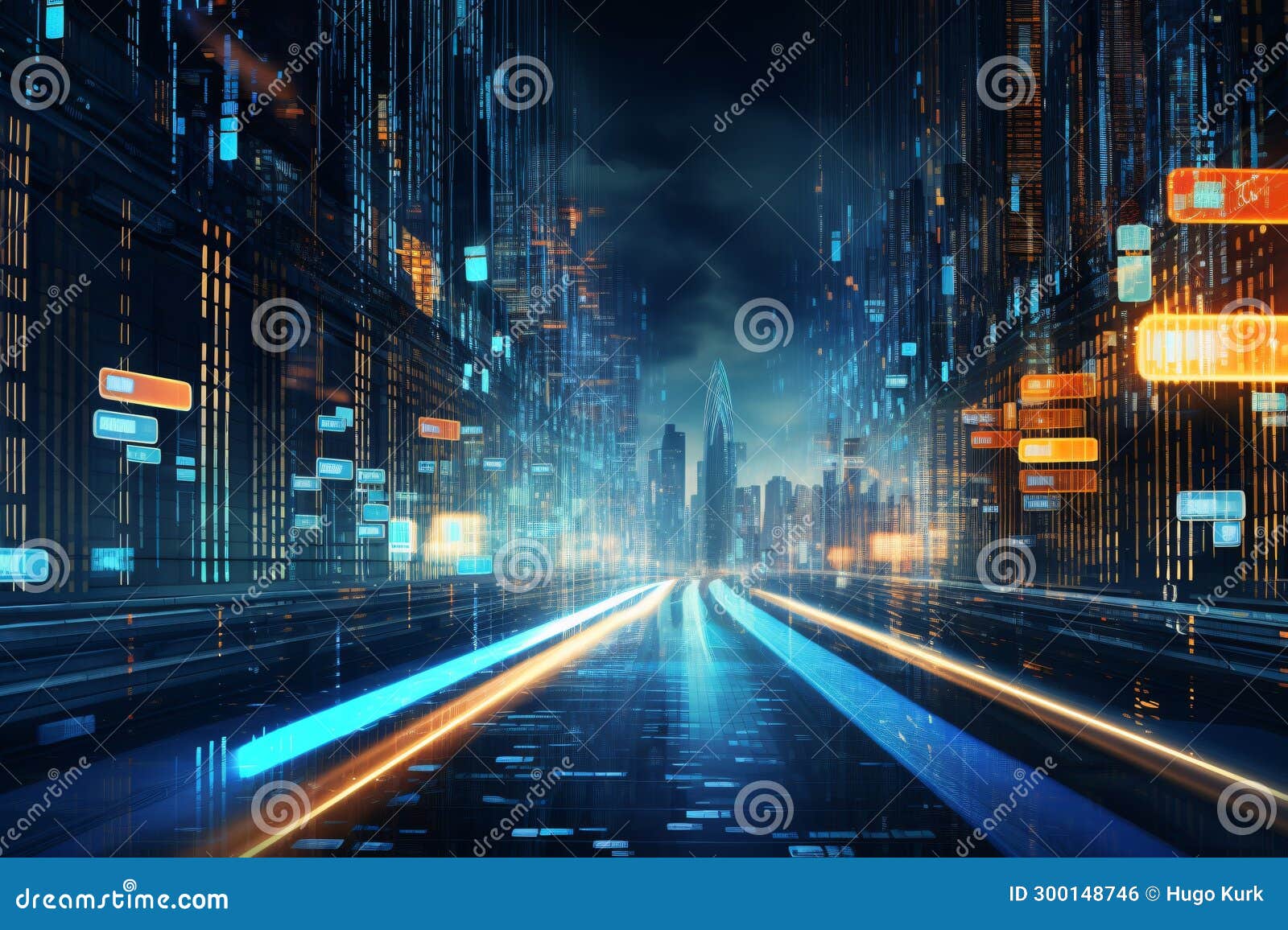 Data Stream Concept, Internet Data, Big Data Abstract Visual. Generative Ai. Stock Photo - Image ...