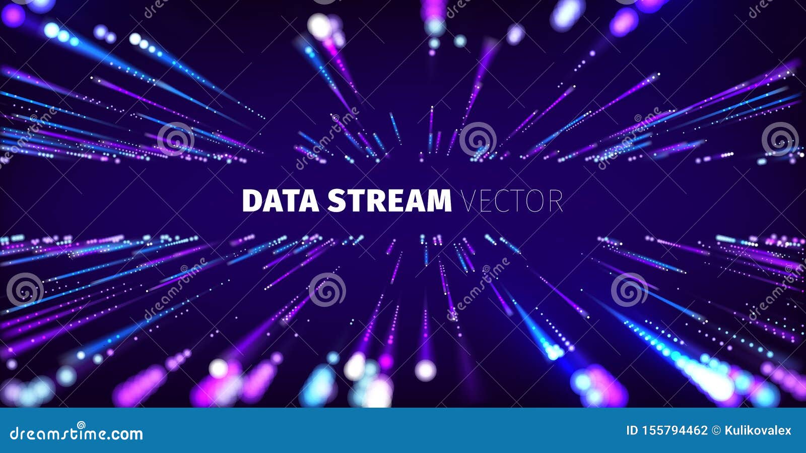 Data Stream Tunnel Abstract Vector Background. Data Transfer Stock ...