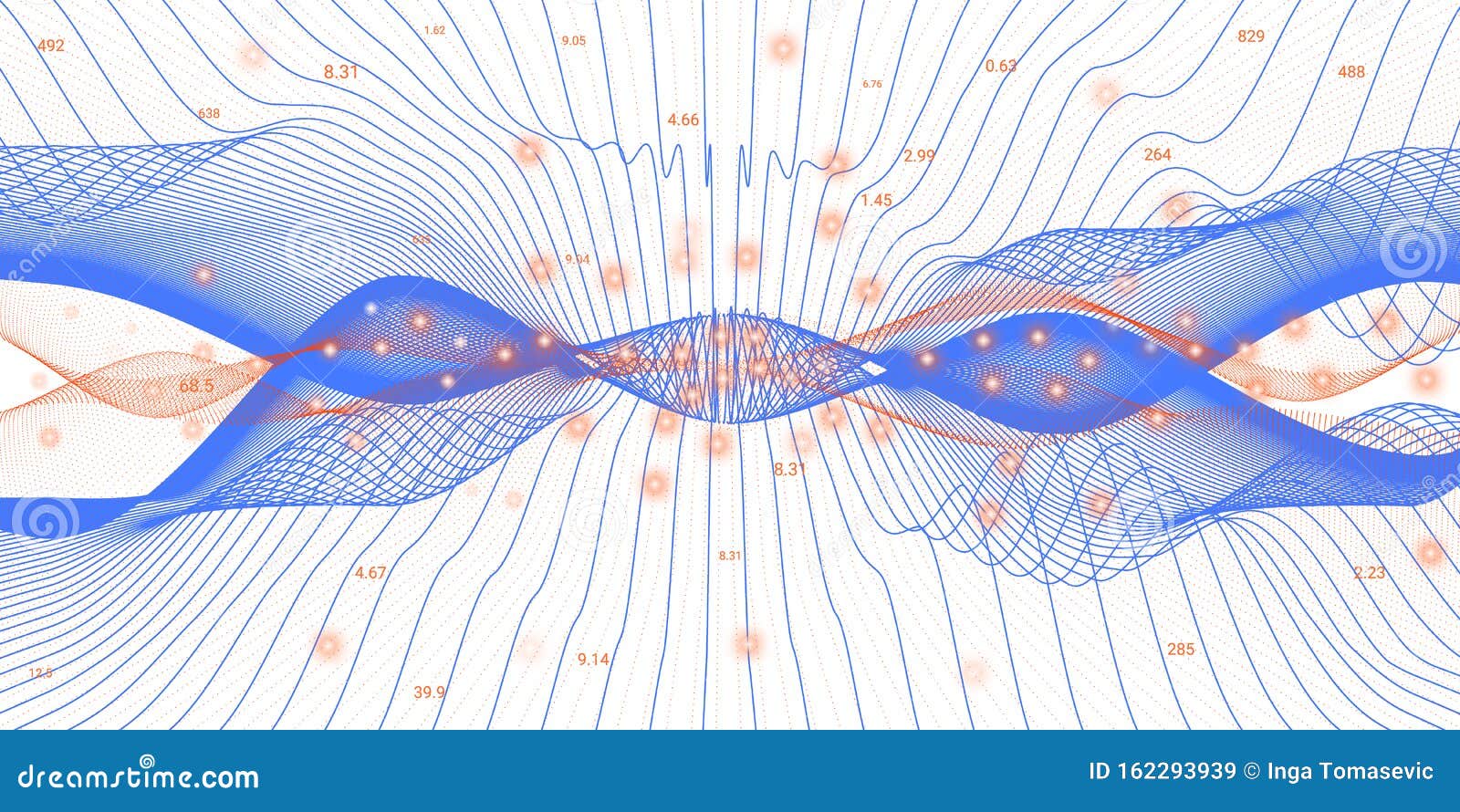 Data Stream. White Financial Background Stock Vector - Illustration of ...