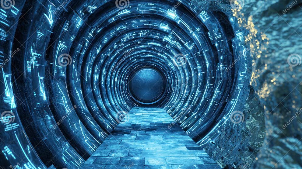 Data Streams Converging To Central Vault Symbolize Secured Big Data ...