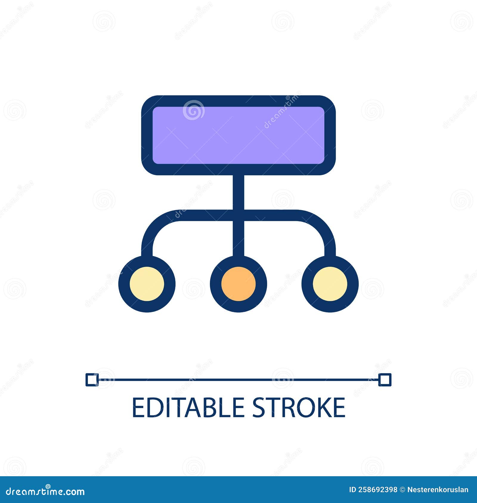 Data Structuration Process Pixel Perfect RGB Color Ui Icon Stock Vector ...