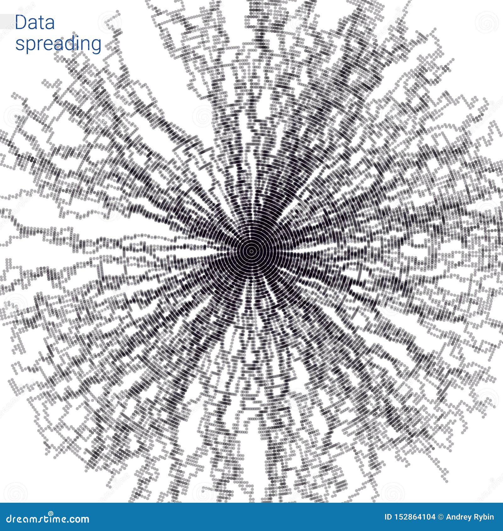 Data Structure. Big Data Spreading Model. Vector Illustration. Stock ...
