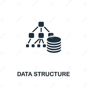 Data Structure Icon. Monochrome Simple Line Data Science Icon for ...