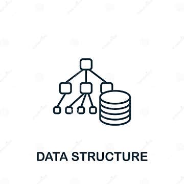 Data Structure Icon. Monochrome Simple Line Data Science Icon for ...
