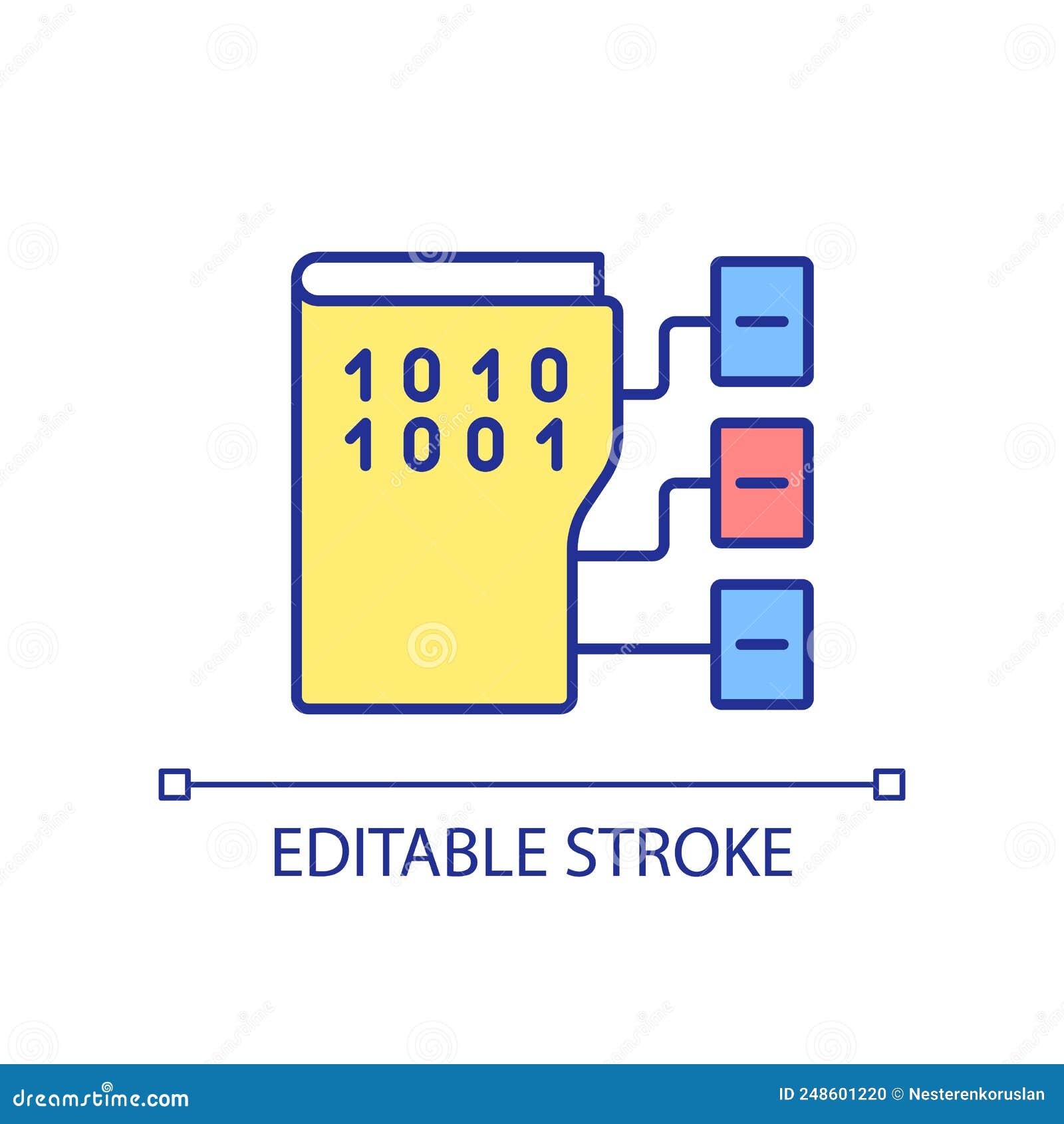 Data Structure Database Analyst Looking Into Schema Information Cartoon ...