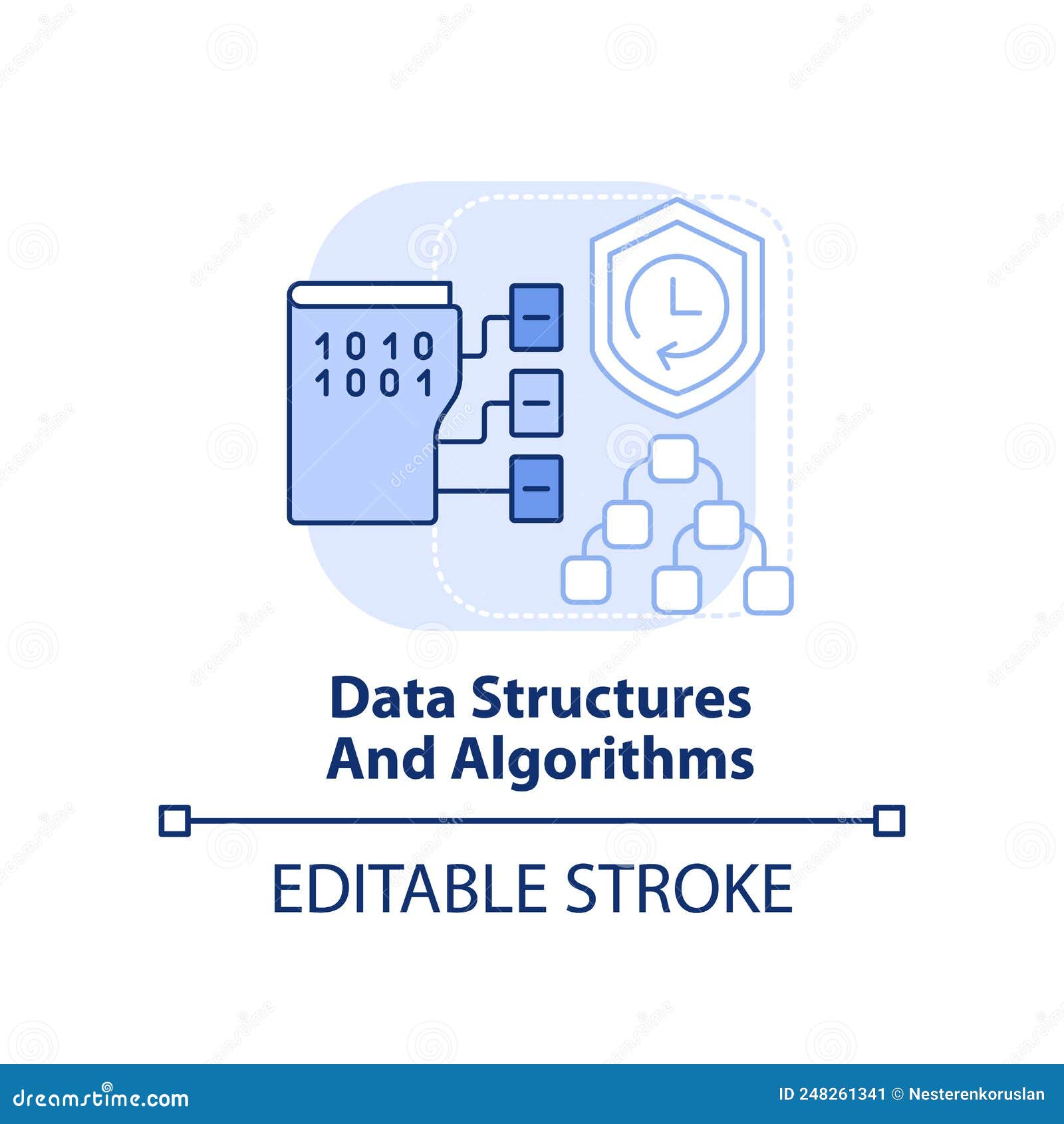 Data Structures and Algorithms Light Blue Concept Icon Stock Vector ...