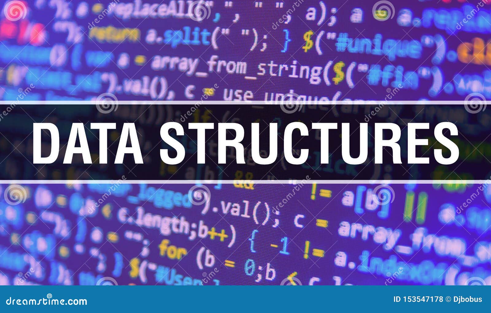 Data Structures Concept With Random Parts Of Program Code Data Structures With Programming Code