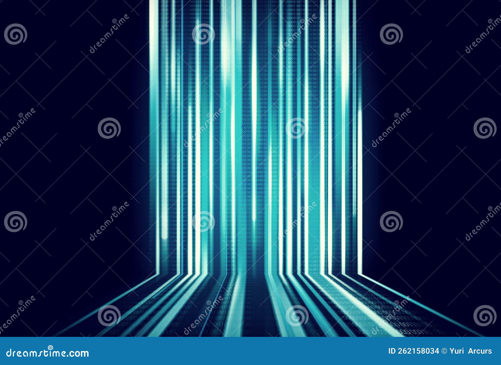 Data at Superspeed. Cropped View of a Data Stream Against a Black ...