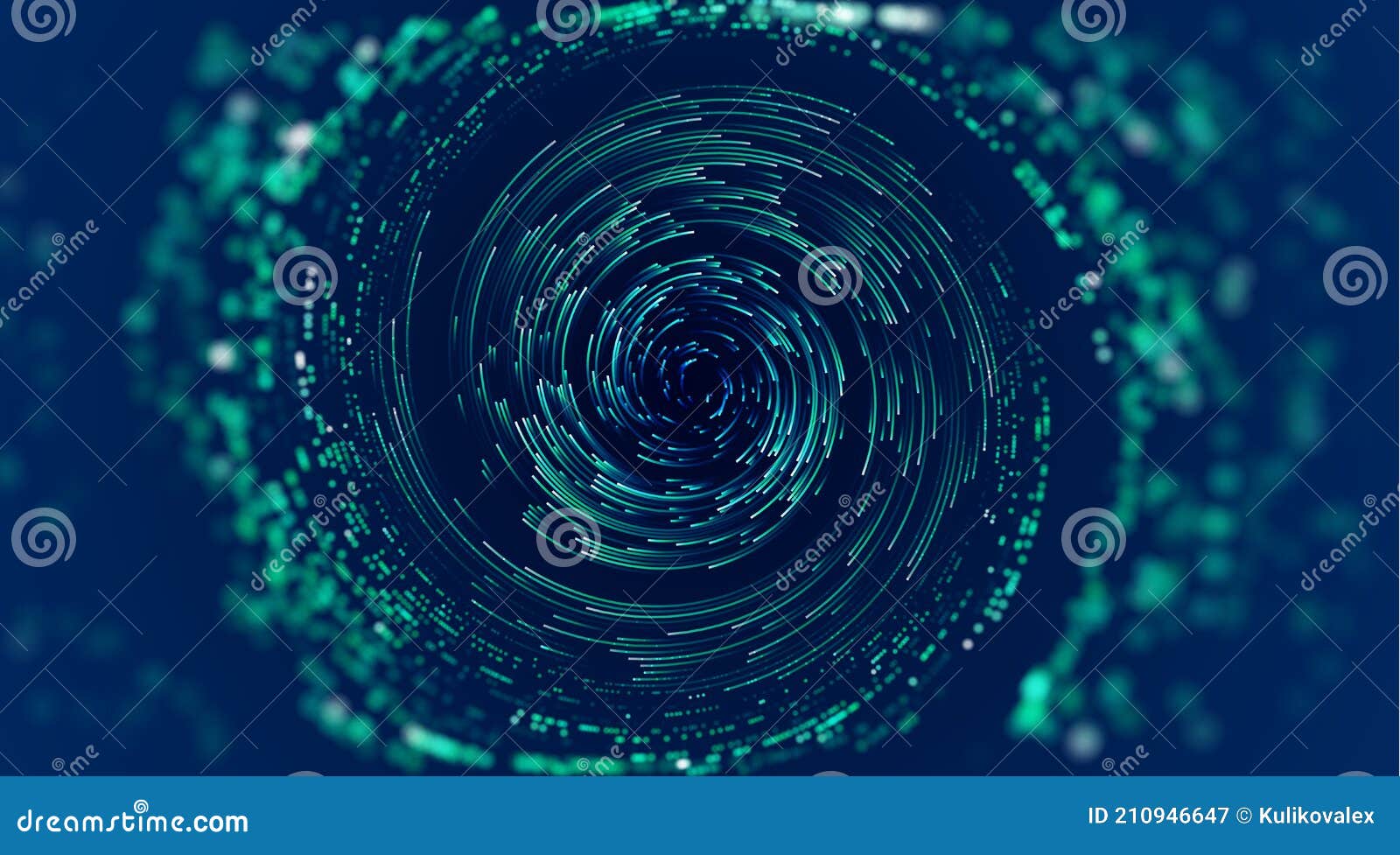 Data Swirl Abstract Vector Background. Ai Spin Vortex Flow. Orbit Warp ...