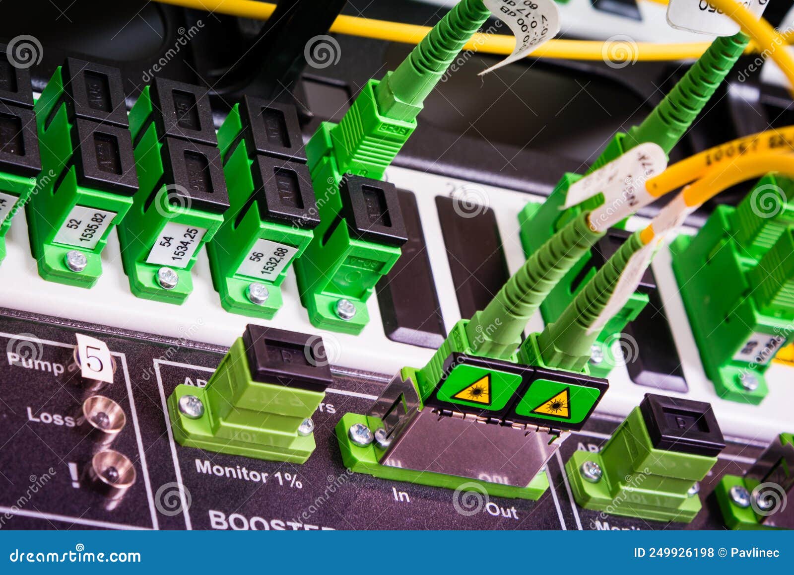 Data Switch and Optical Cables Stock Photo - Image of digital ...