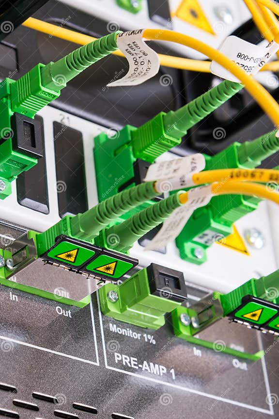 Data Switch and Optical Cables Stock Photo - Image of industry, fiber ...