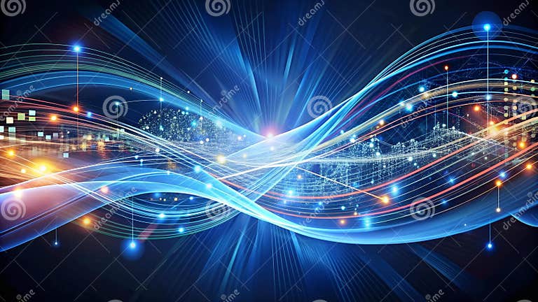 Data Symphony a Visual Representation of Numbered Patterns Generative AI Stock Illustration ...