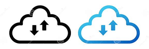 Data Sync Cloud Shape Icon. Information Exchange Logo Stock Vector ...