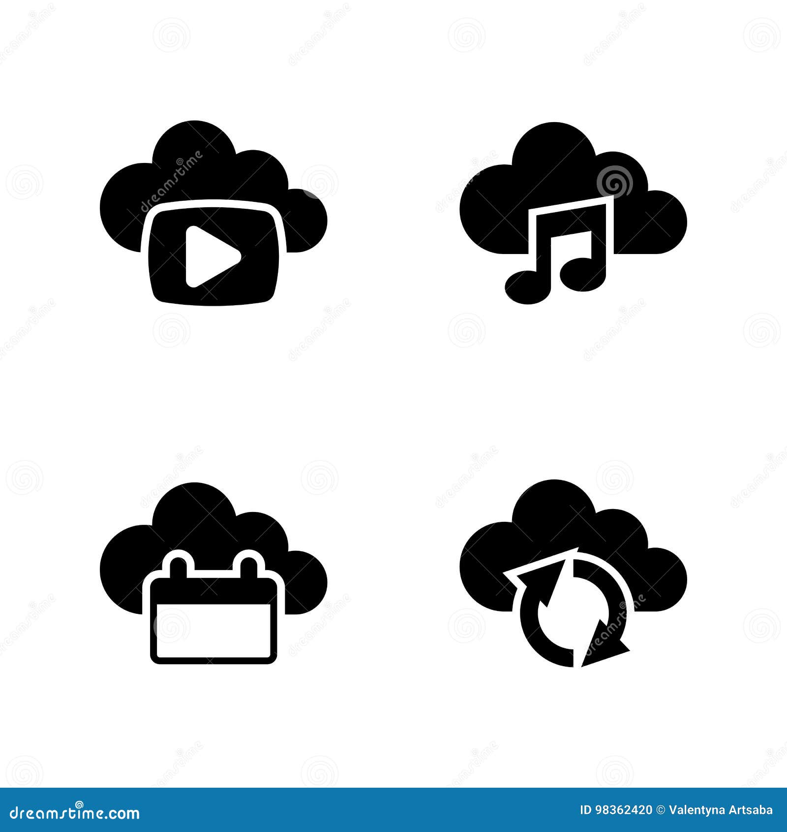 Data Synchronisation. Simple Related Vector Icons Stock Vector ...