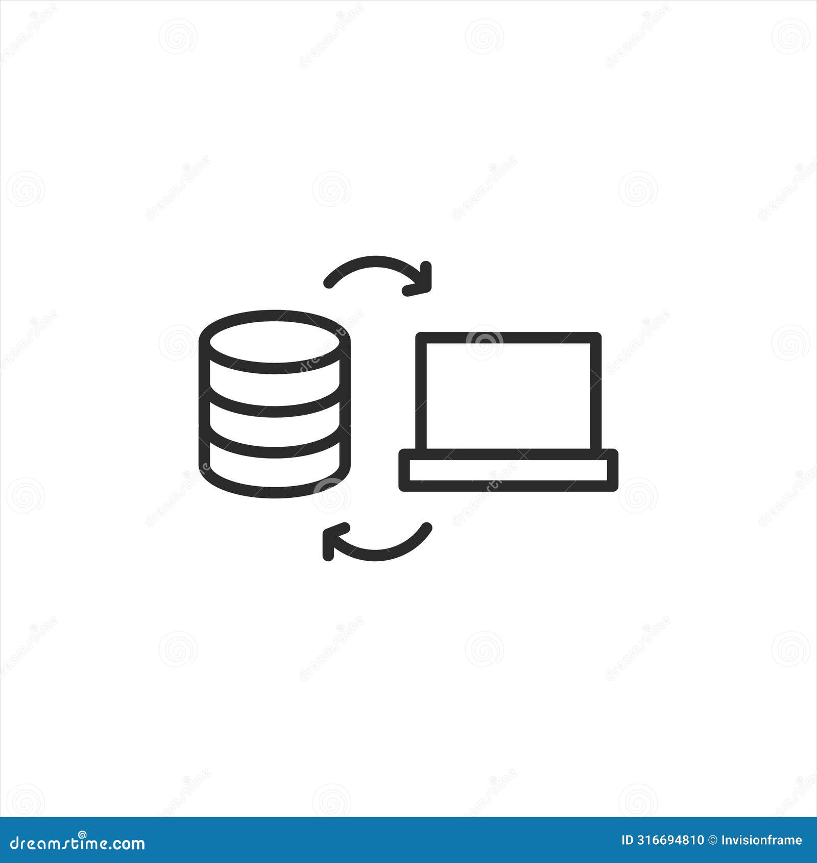 Data Synchronization Icon stock vector. Illustration of icon - 316694810