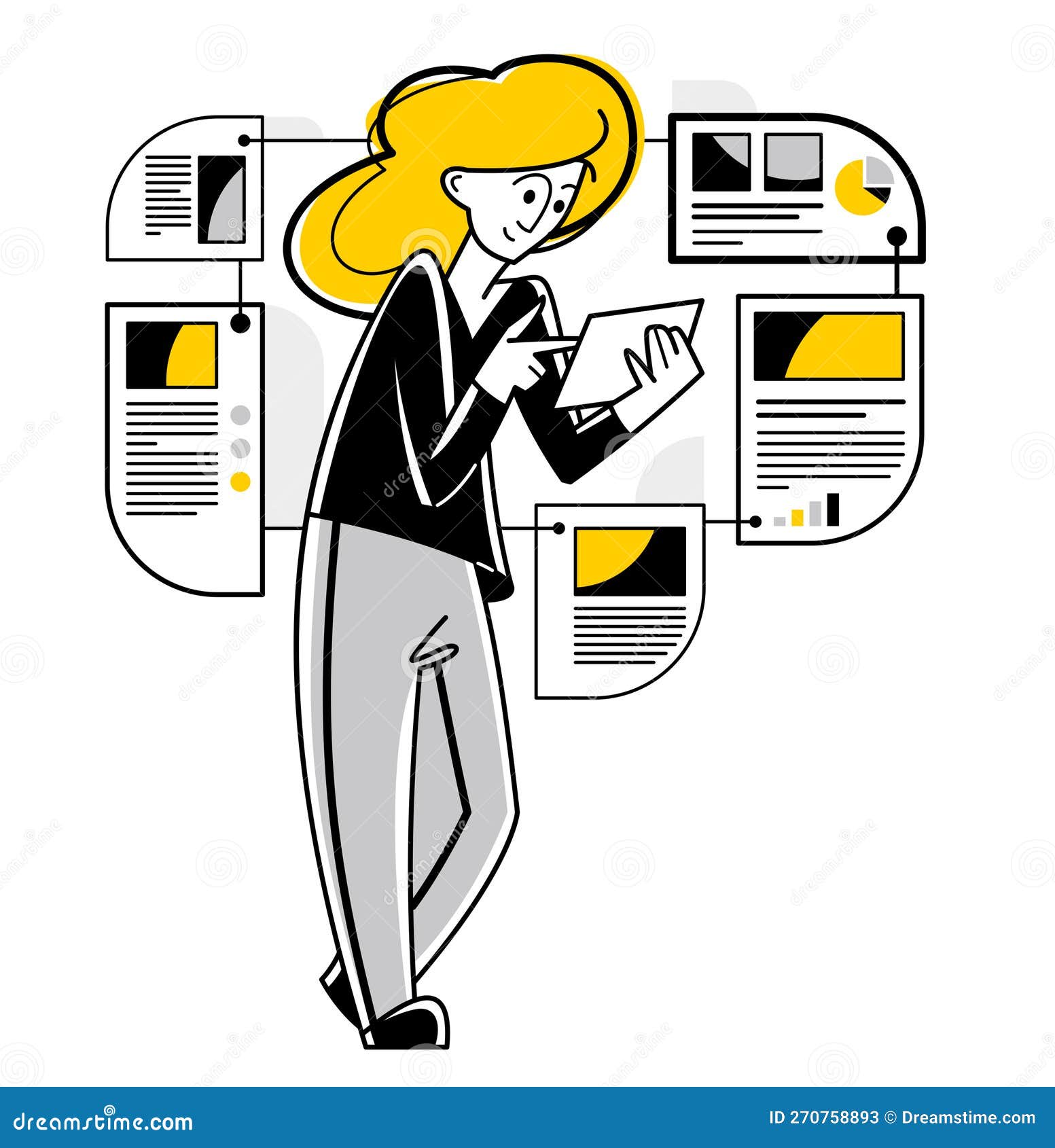 Data Systematization, Collecting and Analyzing Information, Woman ...