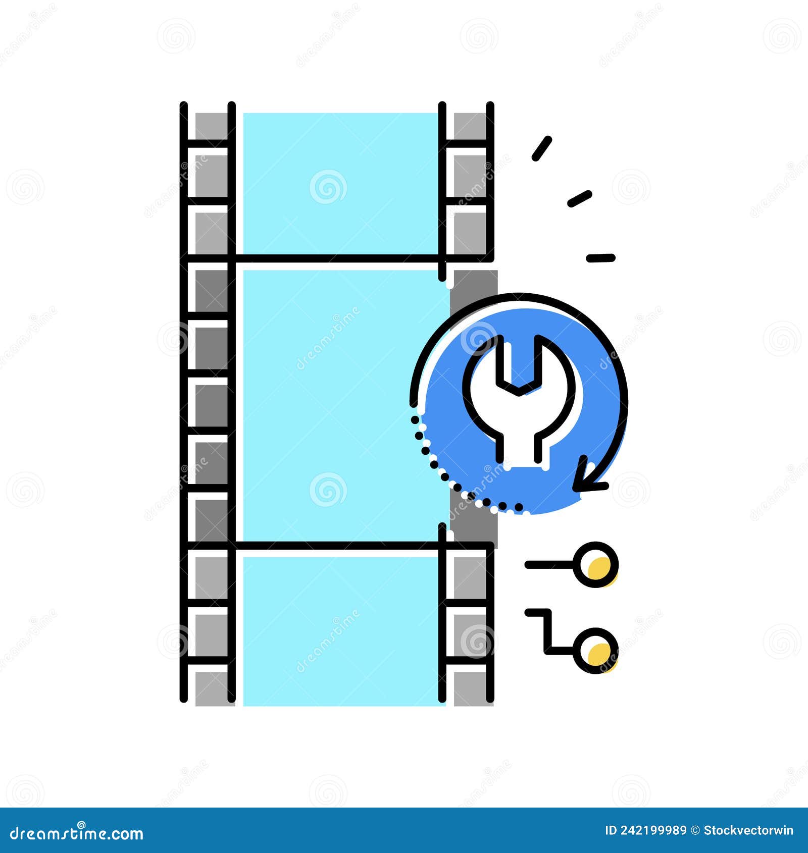 Data Tape Services Color Icon Vector Illustration Stock Vector ...