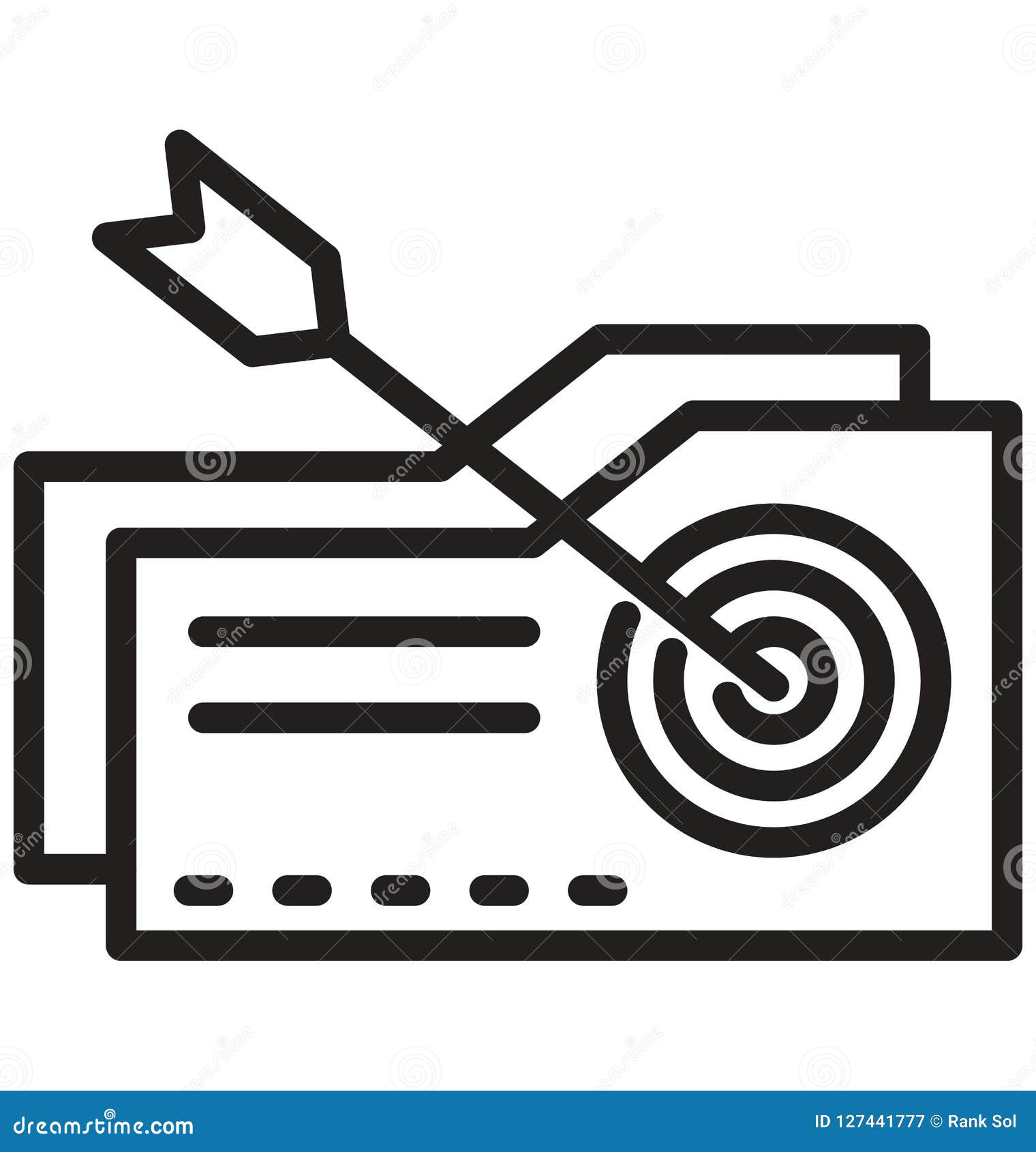 Data Target, Focus Line Isolated Vector Icon Can Be Easily Modified and ...