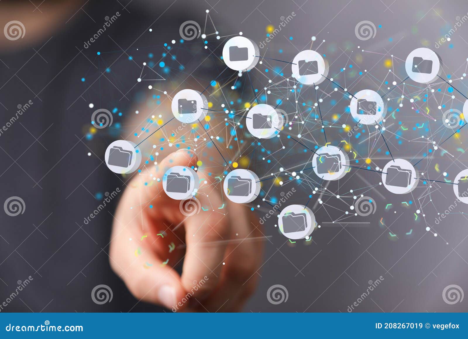 Data Team Hierarchy Connection Group Digital Stock Image - Image of ...