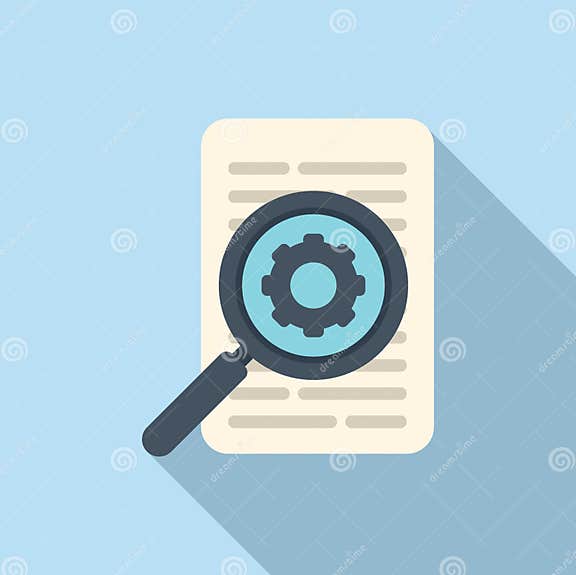 Data Technical Document Icon Flat Vector. Business Manual Stock ...