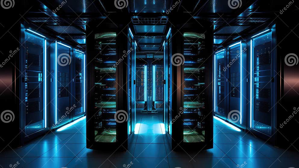 Data Technologies Mainframe Stock Illustration - Illustration of ...