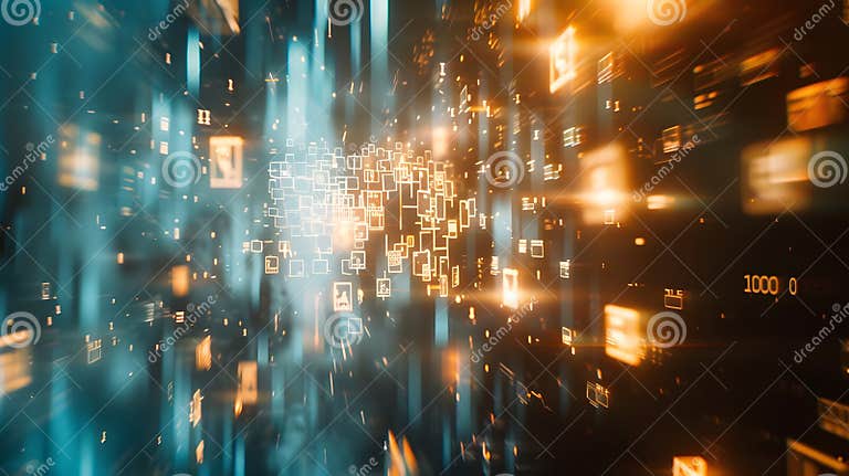 Data Technology Abstract Background, Network of Digital Information AI ...