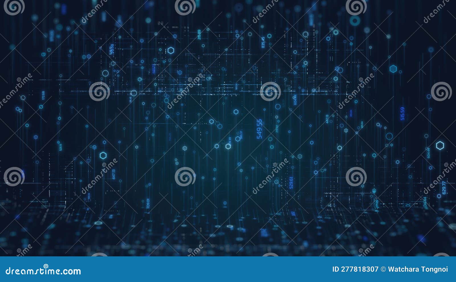 Data Technology Background, Code Hexagon Digital Grid Line Rise Up ...