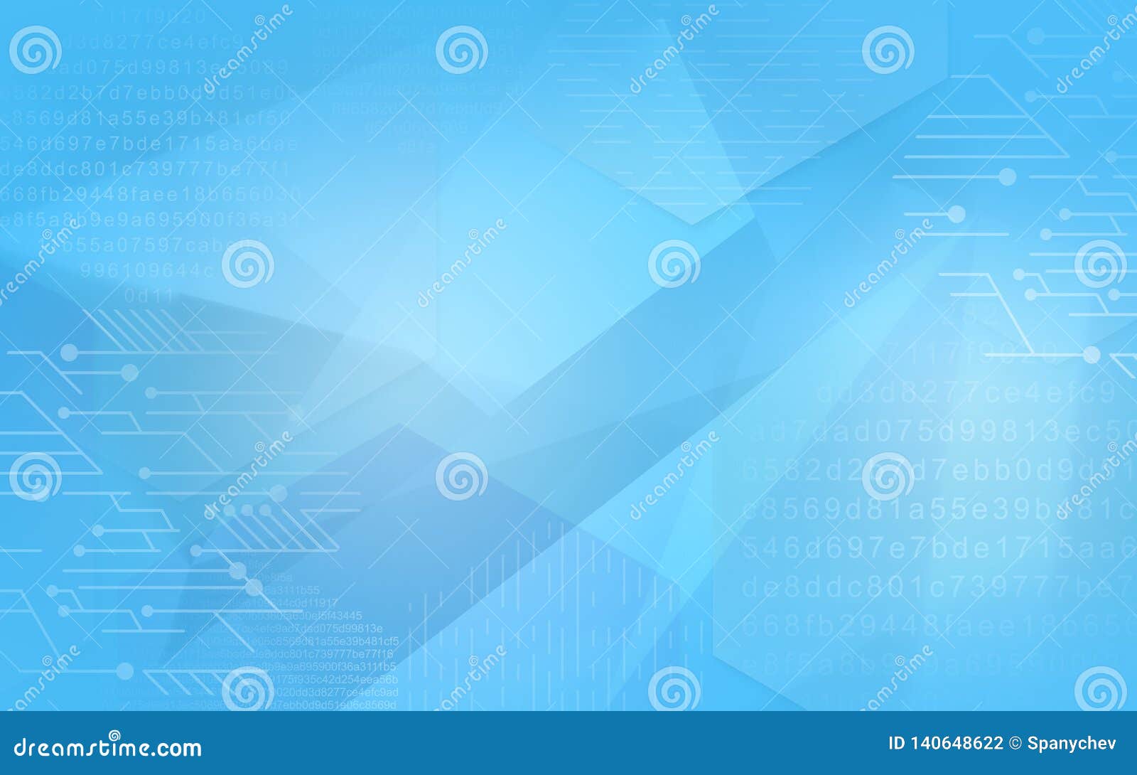 Data Technology Blue Background - Graphic Elements and Numbers Combined ...