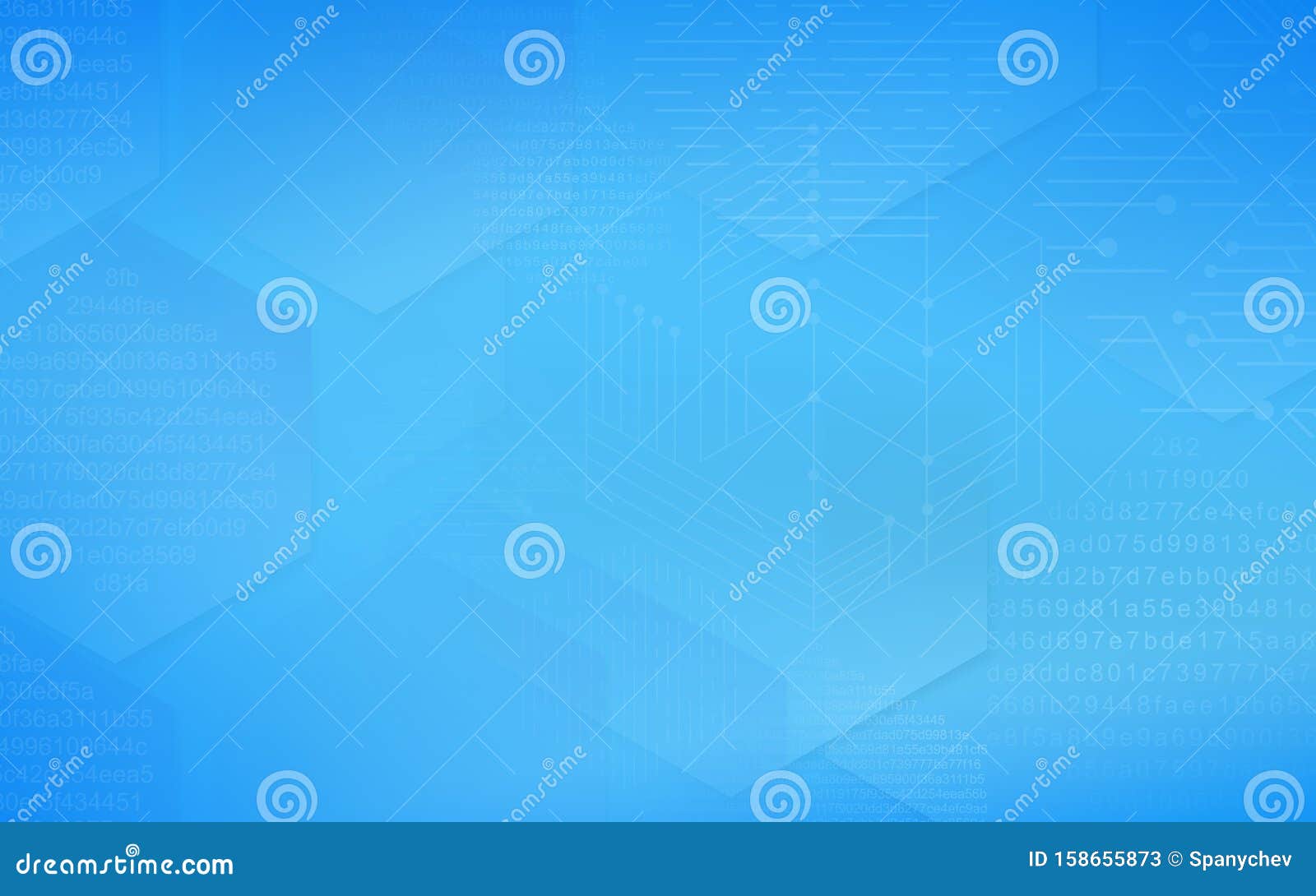Data Technology Blue Background - Graphic Elements and Numbers Combined ...