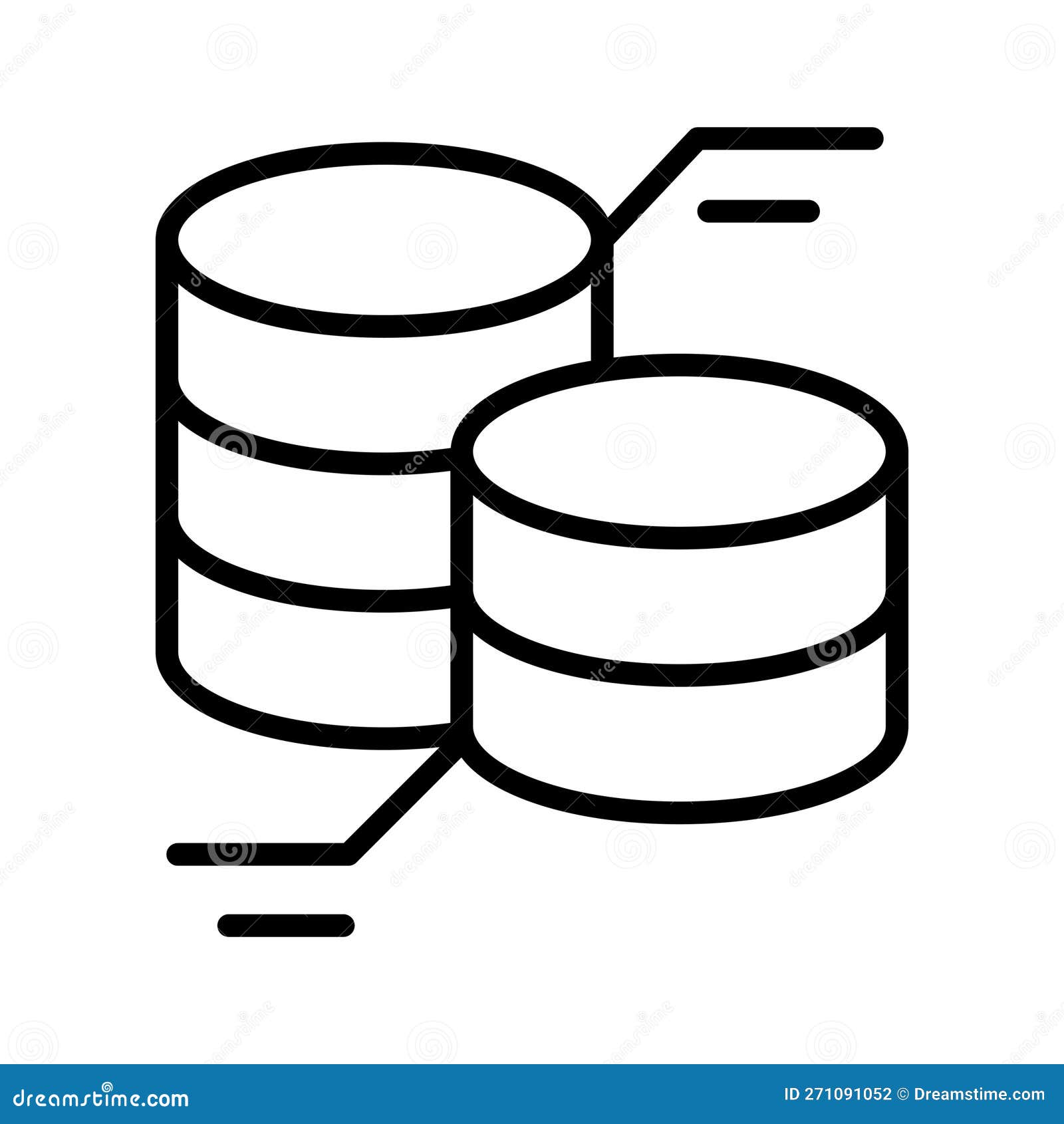 Data technology line icon stock vector. Illustration of computer ...