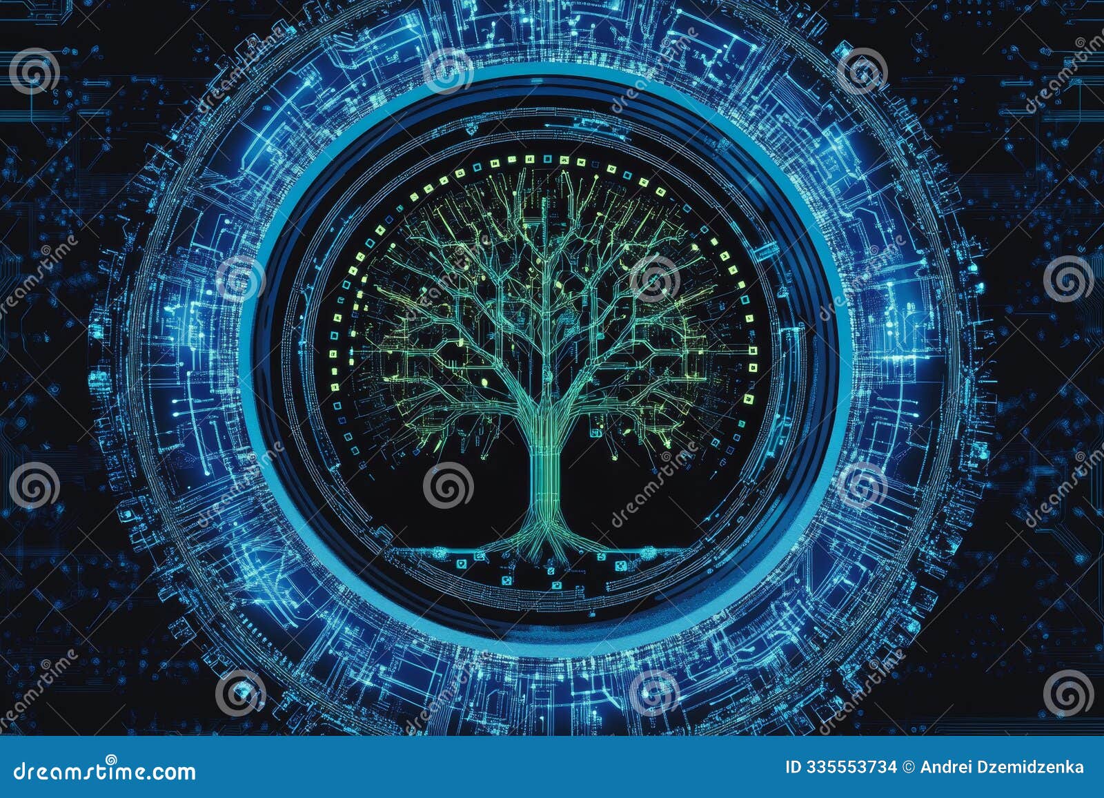 Data Technology and Data Science Diagram, Abstract Data Technology and ...