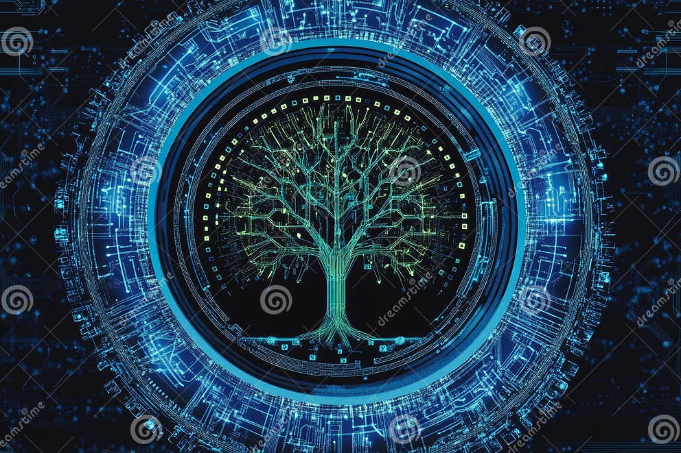 Data Technology and Data Science Diagram, Abstract Data Technology and ...