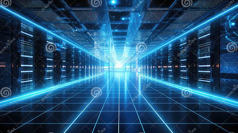 Data technology wallpaper stock illustration. Illustration of servers ...