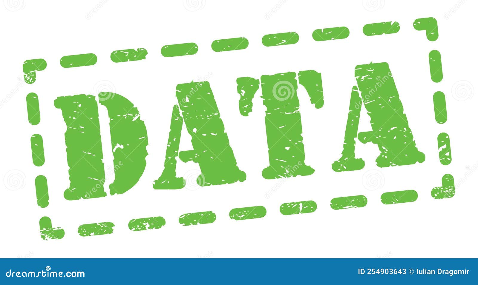DATA Text Written on Green Stamp Sign Stock Illustration - Illustration ...